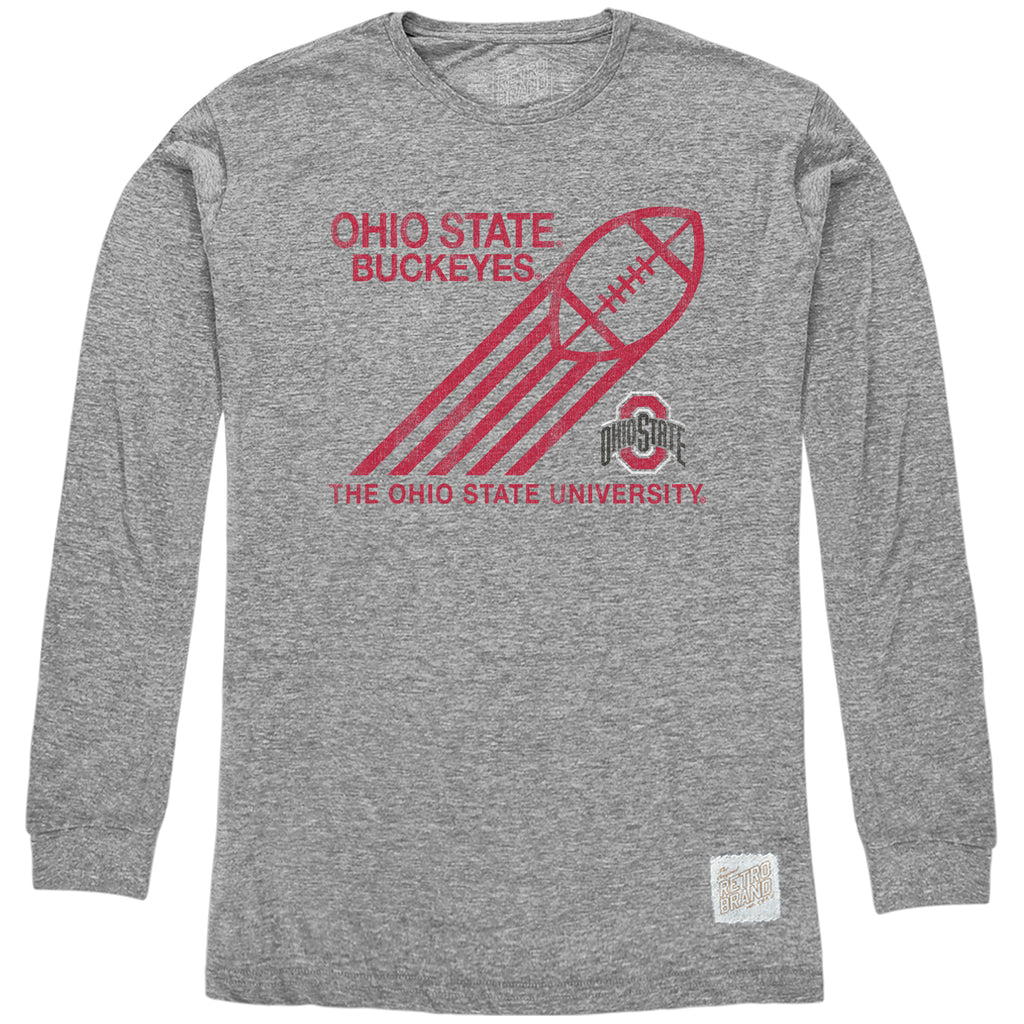Ohio State Buckeyes Long Sleeve Tri-Blend Tee – ORIGINAL RETRO BRAND