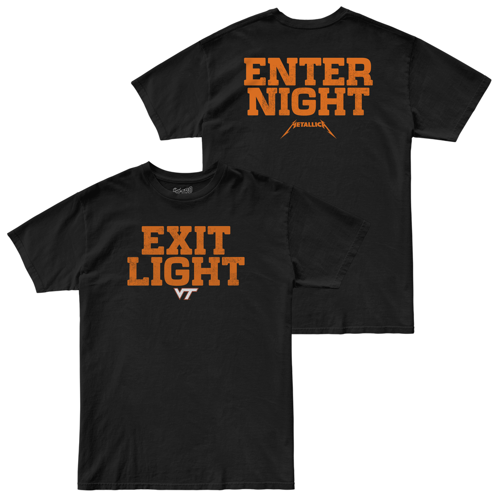 Exit Light Enter Night Virginia Tech x Metallica 100% Cotton Tee ...