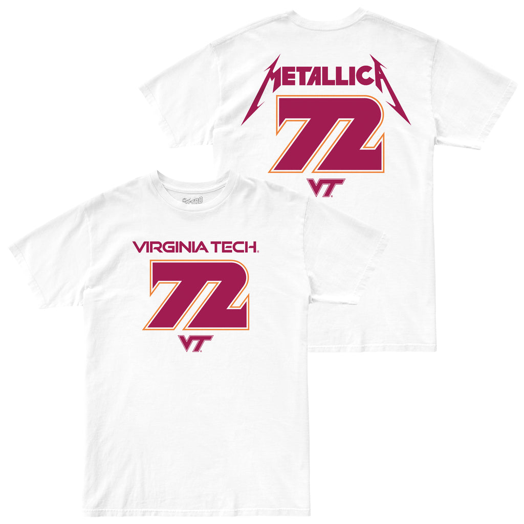 72 Seasons Virginia Tech x Metallica 100% Cotton Tee – ORIGINAL RETRO BRAND