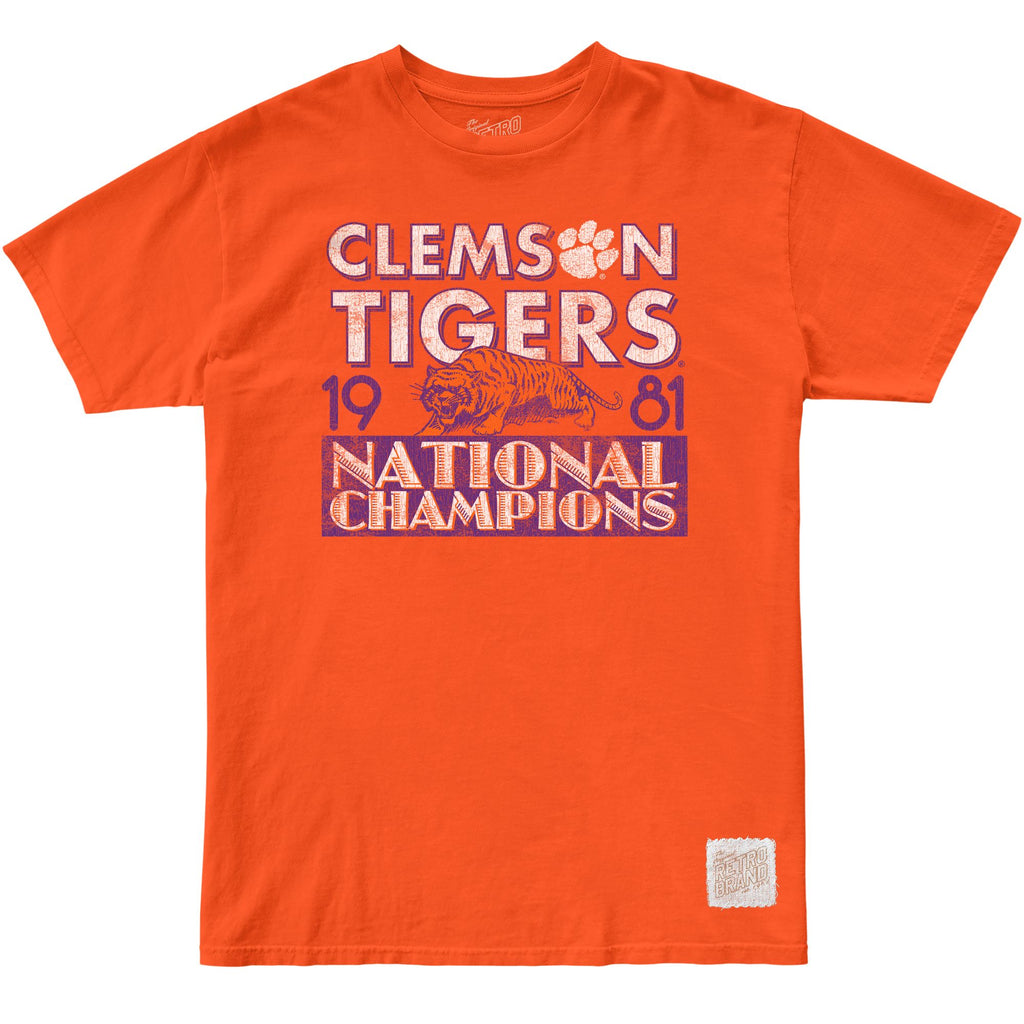 Clemson Tigers '81 National Champions 100% Cotton Tee – ORIGINAL RETRO ...