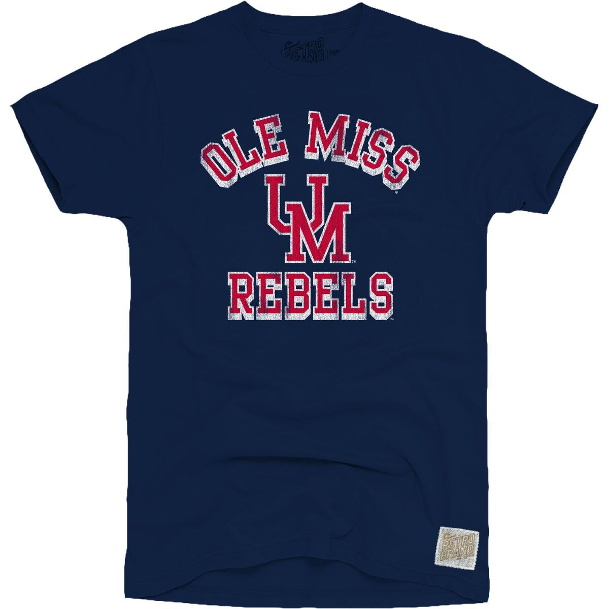 Ole Miss Arch Logo 100% Cotton Unisex Tee – ORIGINAL RETRO BRAND